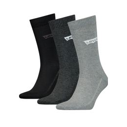 Levi's Socken LEVI'S "LEVIS REGULAR CUT BW LOGO RECYCL CO", Herren, Gr. 43-46, grau (grau combo), Baumwollmischung, unifarben, normal, Socken Socken, mit breitem Logobund