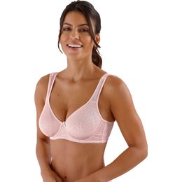 w&auml;schepur Damen T-Shirt-BH mit B&uuml;gel und T&uuml;llstickerei hellros&eacute;, Gr&ouml;&szlig;e 105D