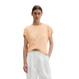 Marc O'Polo T-Shirt MARC O'POLO "aus Slub-Jersey", Damen, Gr. M, soft peach, Obermaterial: 100% Baumwolle, unifarben, Basic, regular fit, U-Boot-Ausschnitt, normaler Saum, Shirts T-Shirt
