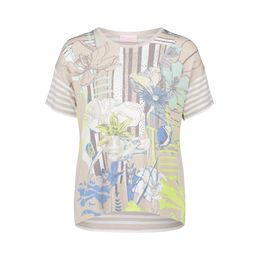 Kurzarmshirt Betty Barclay "Damen mit Ringel", Damen, Gr. 36, beige, cream, Jersey, Obermaterial: 95% Viskose, 5% Elasthan, gerade normal, Rundhals, Shirts