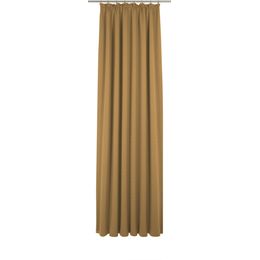 Vorhang Adam "Uni Collection", gelb (curry), B:142cm H:275cm, Baumwolle (Bio-Baumwolle), Gardinen, aus 100% Bio-Baumwolle, Vorhang nach Wunschma&szlig;