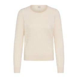 Rollkragenpullover oxmo "Rollkragenpullover OXSisse", Damen, Gr. S, wei&szlig; (birch), Obermaterial: 70% Viskose CV. 30% Nylon NY., Pullover Rollkragenpullover