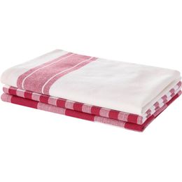 Geschirrtuch OTTO HOME "Ravven", rot, B:50cm L:70cm, 100% Baumwolle, Geschirrt&uuml;cher, Geschirrtuch, 100 % Baumwolle, 70 &times; 50 cm, 3er-Set, Farbauswahl, Karo, Streifen
