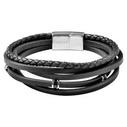 Adelia&acute;s Edelstahlarmband ADELIA&acute;S "Unisex Armband aus Edelstahl" Gr. 19, schwarz silber, Armb&auml;nder, Herren, 19, Edelstahl, Edelstahlarmband