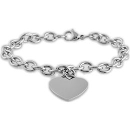 Adelia&acute;s Armband ADELIA&acute;S "Damen Armband &ndash; Herz aus Edelstahl 22 cm", silber, Armb&auml;nder, Damen, 22cm, Edelstahl, Armband, Perfekt als Geschenk f&uuml;r besondere Menschen