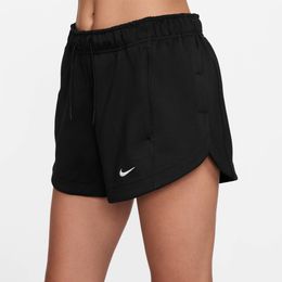 Shorts Nike Sportswear "W NSW NK WR PLY KNT MR 2" SHRT", Damen, Gr. S, N-Gr, schwarz, wei&szlig;, Obermaterial: 33% Viskose, 32% Polyacryl, 31% Baumwolle, 4% Elasthan, Hosen Shorts, aus schwerem Strickmaterial, mittelhoher Bund, sportlicher Stil