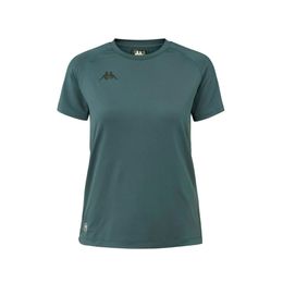 Kurzarmhemd Kappa "Kappa T-shirt KWIfad", Damen, Gr. L, Normalgr&ouml;&szlig;en, blau orion, Obermaterial: 92% Polyester, 8% Elasthan, Hemden