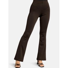 Chinohose LIBERT&Eacute; ESSENTIEL "Libert&eacute; Essentiel Trouser HENNY", Damen, Gr. L, Normalgr&ouml;&szlig;en, braun, Obermaterial: 46% Viskose, 45% Polyester, 9% Elasthan, Hosen Chinohose