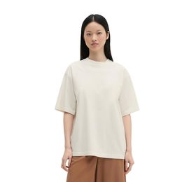 Marc O'Polo T-Shirt MARC O'POLO "aus regenerativer Bio-Baumwolle", Damen, Gr. M, beige (wei&szlig; cotton), Obermaterial: 100% Baumwolle, bedruckt, loose fit, Rundhals, Shirts T-Shirt