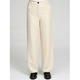 Chinohose TEESHOPPEN "TEESHOPPEN Trouser Klassiske", Damen, Gr. L, Normalgr&ouml;&szlig;en, beige, Obermaterial: 94% Polyester, 6% Elasthan, Hosen Chinohose