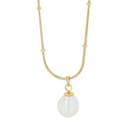 Adelia&acute;s Kette ohne Anh&auml;nger ADELIA&acute;S "Damen Halskette aus Edelstahl mit S&uuml;&szlig;wasserperle 45 cm", gold, Halsketten, Damen, 45cm, Edelstahl, Perfekt zum Verschenken an besondere Menschen