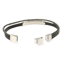 Adelia&acute;s Armband ADELIA&acute;S "Herren Armband &ndash; Lederarmband aus Leder 21 cm", schwarz, Armb&auml;nder, Herren, 21cm, Leder, Armband, Ein kleines Geschenk mit gro&szlig;er Wirkung