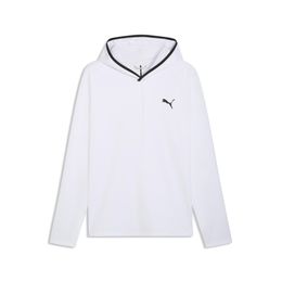 Hoodie Puma "CLOUDSPUN Tech Tour Golfhoodie Herren", Herren, Gr. L, wei&szlig; glow, Obermaterial: 77% Polyester, 23% Elasthan. Kapuzenfutter: 100% Polyester, normal, Sweatshirts Hoodie