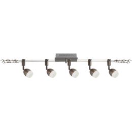 N&auml;ve N&Auml;VE LED Deckenleuchte "Tony", grau (chromfarben), 5, &Oslash; 6cm H: 9cm, 1 Stk., Leuchten, individuell einstellbar, incl. 5x 4W LED, Energieeffiziensklasse G, LED Schienensystem