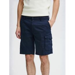 Shorts TEESHOPPEN "TEESHOPPEN Shorts Cargo Shorts", Herren, Gr. L, Normalgr&ouml;&szlig;en, navy, Obermaterial: 97% Baumwolle, 3% Elasthan, Hosen Shorts