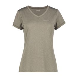 Funktionsshirt Icepeak "Icepeak T-shirt Beasley", Damen, Gr. L, granit, Stoff, 100% Polyester, normal, V-Ausschnitt, Shirts Funktionsshirt