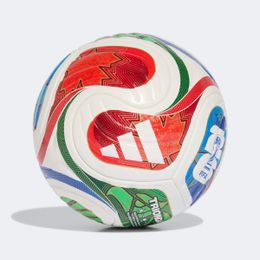 Fu&szlig;ball adidas Performance "WC PRO" Gr. 5, wei&szlig;, solar blau, hi, res rot, flash lime, B&auml;lle, 5, 0,4 g, WM, B:22,3cm H:17,3cm T:22cm
