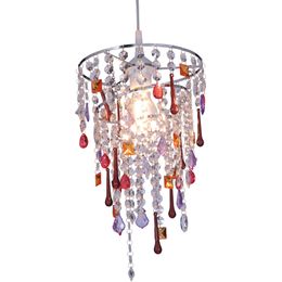 N&auml;ve N&Auml;VE Pendelleuchte "Lina", bunt (bunt, chromfarben), 1, &Oslash; 23cm H: 120cm, 1 Stk., Leuchten, Pendelleuchte