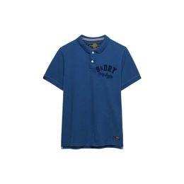 Poloshirt Superdry "Poloshirt Vintage Athletic Polo", Herren, Gr. L, blau, Obermaterial: 100% Baumwolle CO., Shirts