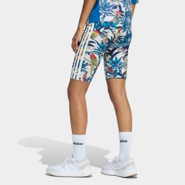 Shorts adidas Sportswear "FARM BIKE SHORT", Damen, Gr. S, N-Gr, talc, st fade gold, cream wei&szlig;, normal, gr., Obermaterial: 93% Baumwolle, 7% Elasthan, Hosen Shorts