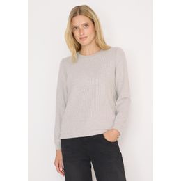 Langarmshirt Cecil, Damen, Gr. XL (44), toffee cream melange, Stoff, 59% Viskose, 37% Polyester, 4% Elasthan, meliert, normal normal, Rundhals, B&uuml;ndchen, Shirts Langarmshirt, aus strecthigem Viskosematerial