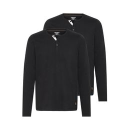 Sweatshirt Blend "Langarmshirt BHHollie", Herren, Gr. S, schwarz (schwarz, schwarz), Obermaterial: 50% Baumwolle CO. 50% Polyester PES., Sweatshirts Sweatshirt
