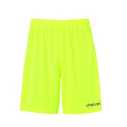 Shorts Uhlsport "Shorts CENTER BASIC - OHNE INNENSLIP", Herren, Gr. XL, US, gelb (fluo gelb, schwarz), Obermaterial: 100% Polyester PES., Hosen Shorts