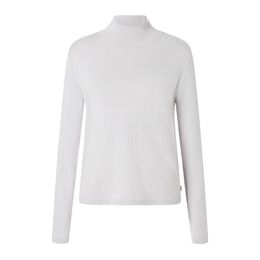 Strickpullover Maerz Muenchen "Maerz Muenchen 304100 Strickpullover Damen Bekleidung", Damen, Gr. 46, grau, 55% Wolle, 45% Baumwolle, Rundhals, Pullover Strickpullover