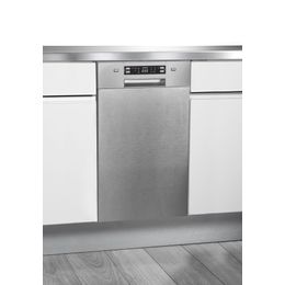 Hanseatic Unterbaugeschirrsp&uuml;ler "HGU4582D10J7710EI", Energieeffizienz: D (A-G), silber (silberfarben), B:44,8cm H:81,5cm T:57cm, Geschirrsp&uuml;ler, inkl. 3 Jahre Herstellergarantie