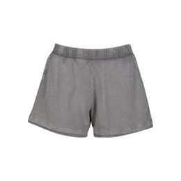 Sweatshorts Urban Classics "Urban Classics Ladies Washed Jersey Shorts", Damen, Gr. L, US-Gr&ouml;&szlig;en, steelgrau, 83% Baumwolle, 17% Polyester, unifarben, normal, Hosen Sweatshorts