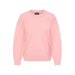 Rundhalspullover oxmo "Rundhalspullover OXSelmo", Damen, Gr. L, rosa (zephyr), Obermaterial: 50% Polyacryl PAN. 50% Polyacryl PAN recyc.., Sweatshirts Rundhalspullover