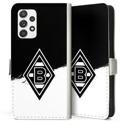 DeinDesign Galaxy A52s 5G Handy Klapph&uuml;lle Handyh&uuml;lle aus Kunst Leder wei&szlig; Flip Case Bmg Borussia M&ouml;nchengladbach Gladbach Sideflip mit Lasche