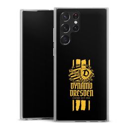 DeinDesign Galaxy S22 Ultra Handy Silikon H&uuml;lle Case transparent Handyh&uuml;lle Sg Dynamo Dresden Statement Sgd Silikon Case