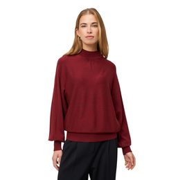Strickpullover Zero "Damen mit Stehkragen", Damen, Gr. 34, cabernet, Strick, Obermaterial: 80% Viskose, 20% Polyester. F&uuml;llung:, unifarben, figurbetont lang, eng, Pullover Strickpullover, Plain/ohne Details