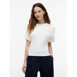 Tommy Hilfiger Damen 3/4-Arm-Shirt "CODY REG BATWING C-NK SS TEE"ecru, Gr. XL, unifarben, Single Jersey, Obermaterial: 100% Baumwolle, Shirts,