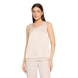 Blusentop Betty Barclay "Damen unifarben", Damen, Gr. 36, grau beige, Obermaterial: 100% Polyester. Futter: 100% Polyester, figurumspielend normal, V-Ausschnitt, Blusen Blusentop