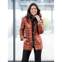 Steppjacke Classic Basics, Damen, Gr. 48, orange (terrakotta), 100% Polyester, gemustert, mehrfarbig, unifarben, figurumspielend, Jacken Steppjacke