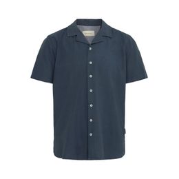 Kurzarmhemd Blend "Kurzarmhemd BHBobby", Herren, Gr. XL, N-Gr, blau (marineblaus), Obermaterial: 55% Leinen LI. 45% Viskose CV., Hemden