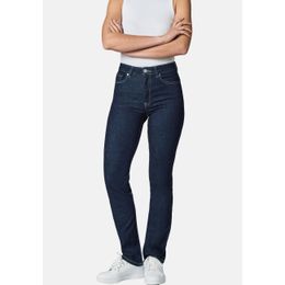Straight-Jeans PEAK TIME "Galaxa", Damen, Gr. 26, L&auml;nge 30, galactic indigo, Jeans, Material: 85% Baumwolle, 12% Polyester, 3% Elasthan, gerade lang, Jeans Straight-Jeans, Gerade Damen Jeans mit Logopr&auml;gung