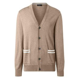 Cardigan Maerz Muenchen "Maerz Muenchen 525901 Cardigan Herren Bekleidung", Herren, Gr. 48, beige, 50% Schurwolle, 50% Baumwolle, Strickjacken
