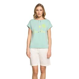 Kurzarmshirt Betty Barclay "Damen mit Aufdruck", Damen, Gr. 36, patch mint, gr&uuml;n, Sweatware, Obermaterial: 55% Viskose, 39% Polyester, 6% Elasthan, loose fit normal, U-Boot-Ausschnitt, Shirts