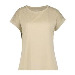 Funktionsshirt Icepeak "Icepeak T-shirt Brownfield", Damen, Gr. L, kitt, Stoff, 100% Polyester, normal, Rundhals, Shirts Funktionsshirt