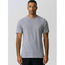 Kurzarmhemd TEESHOPPEN "TEESHOPPEN T-shirt Organic Basic", Herren, Gr. XL, Normalgr&ouml;&szlig;en, grau, Obermaterial: 100% Baumwolle, Hemden