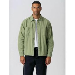 Langarmhemd TEESHOPPEN "TEESHOPPEN Shirt Shirt", Herren, Gr. L, Normalgr&ouml;&szlig;en, light olive gr&uuml;n, Obermaterial: 100% Baumwolle, Hemden