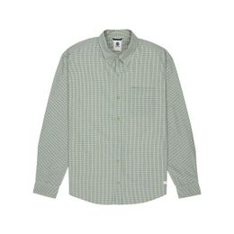 Langarmhemd Element "Button Down Regular Poplin", Herren, Gr. L, US-Gr&ouml;&szlig;en, gr&uuml;n (minigridfir), Obermaterial: 100% Baumwolle;, Hemden
