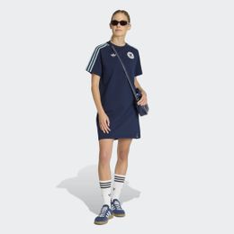 Sweatkleid adidas Performance "DFB OG DRESS", Damen, Gr. L, N-Gr, collegiate navy, Obermaterial: 52% Baumwolle, 48% Polyester, Kleider Sweatkleid