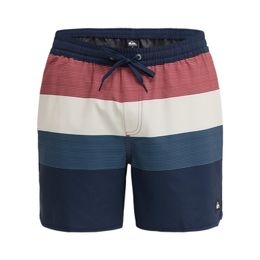 Boardshorts Quiksilver "Stretch Scallop Volley 16", Herren, Gr. L, schwarz navy tijuana, Obermaterial: 92% Microfaser, 8% Elasthan;, Hosen