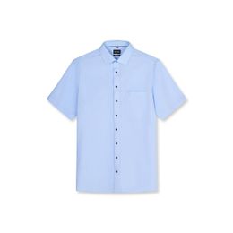 Businesshemd OLYMP "OLYMP Luxor, comfort fit - big, New Kent", Herren, Gr. 45, Normaler Arm, bleu, 100% Baumwolle, Hemden