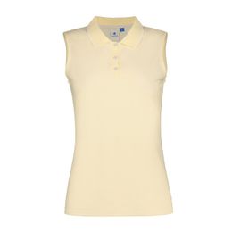 Trainingsshirt Luhta "Luhta Top Hanttula", Damen, Gr. L, pastelgelb, Stoff, 100% Polyester, normal, hoch geschlossener Ausschnitt, Shirts