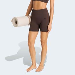 Shorts adidas Performance "WE KNIT 4IN SH", Damen, Gr. L, N-Gr, aurora coffee, normal, gr., Obermaterial: 74% Polyamid, 20% Polyester, 6% Elasthan, Hosen Shorts, f&uuml;r Training, mit CLIMACOOL Technologie, schnell trocknend